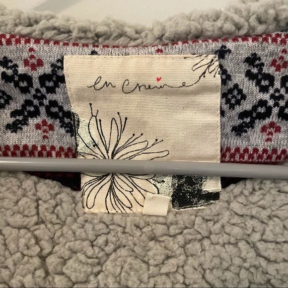 En Creme | Tops | Nwot Modcloth A Whole Lodge Of Love Fair Isle Hoodie ...